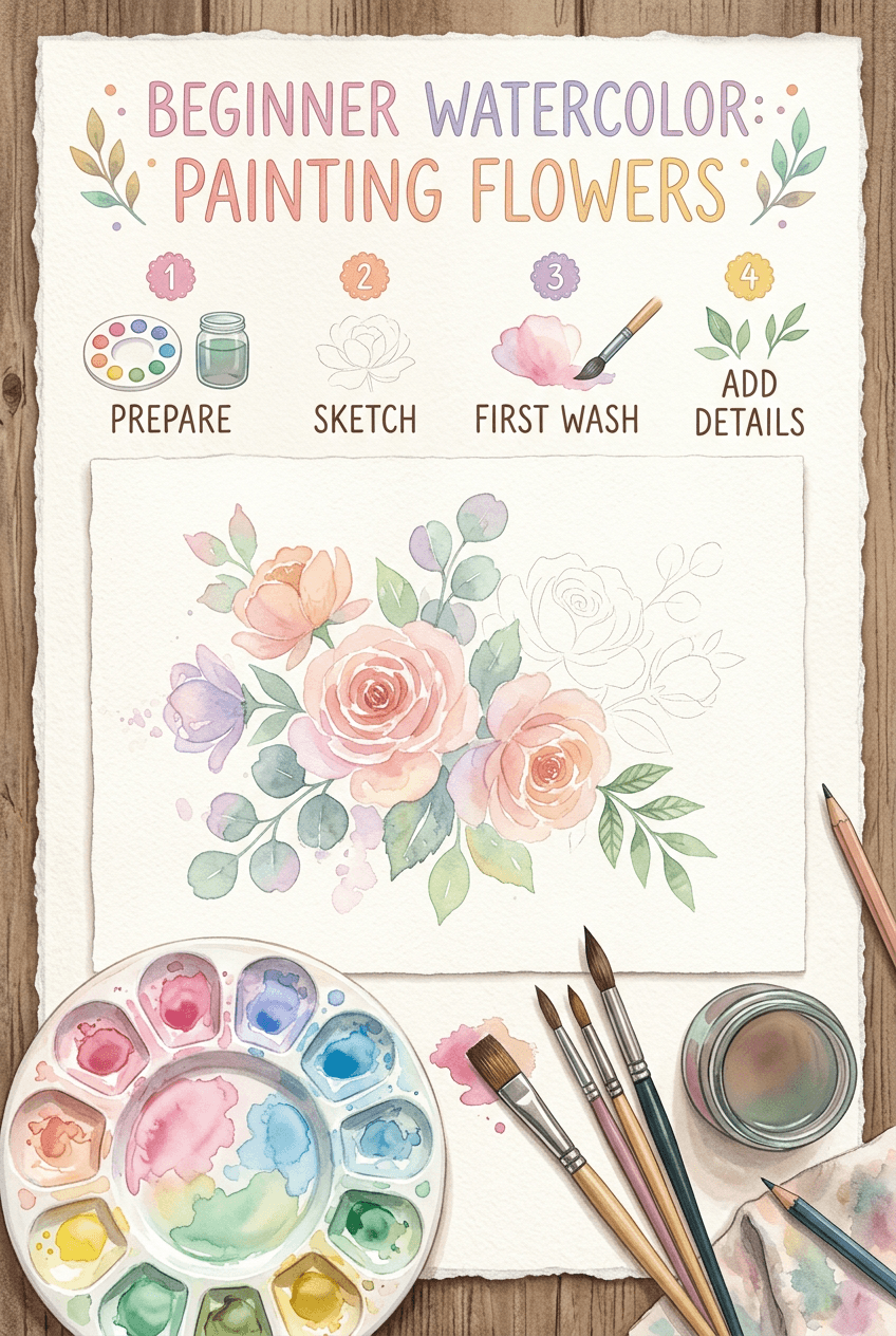 Hand Lettering Colorful Watercolor Poster | Poster
